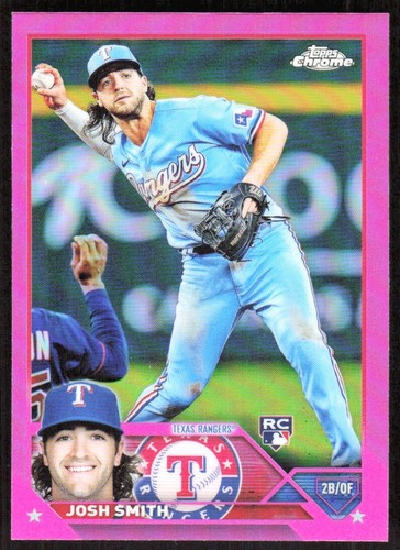 2023 10438C Topps Chrome Pink Refractor Josh Smith Rookie Texas Rangers ...
