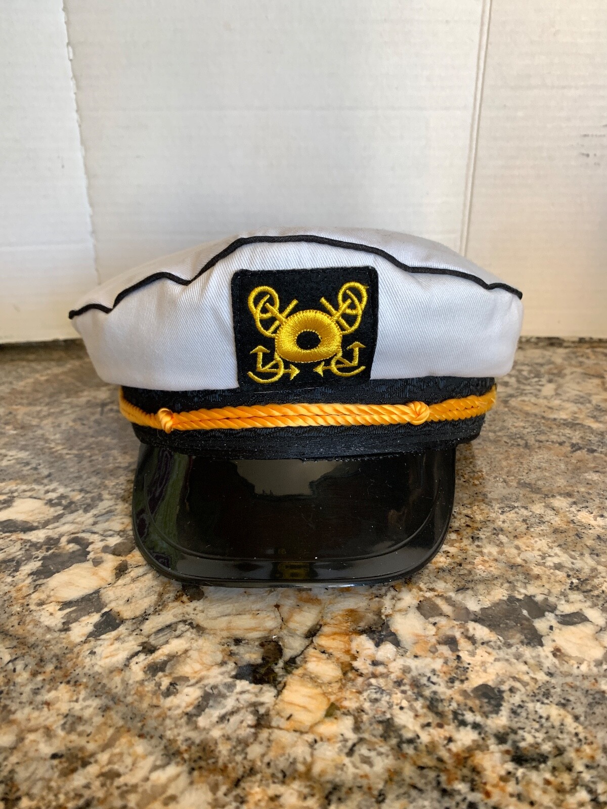 Adult CAPTAIN HAT Cruise CAP COSTUME Anchor YACHT BOAT SHIP SAILOR ...