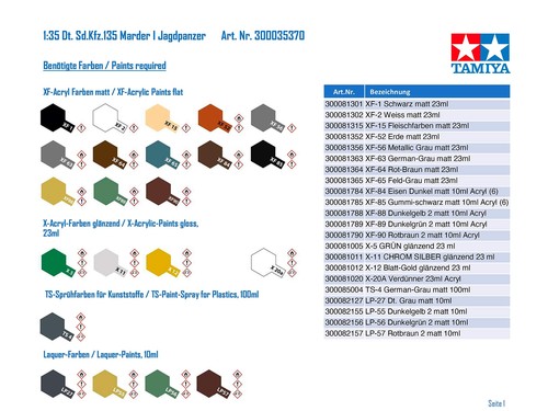 Tamiya 1/35 German Tank Destroyer Marder I Model Kit 35370 | eBay