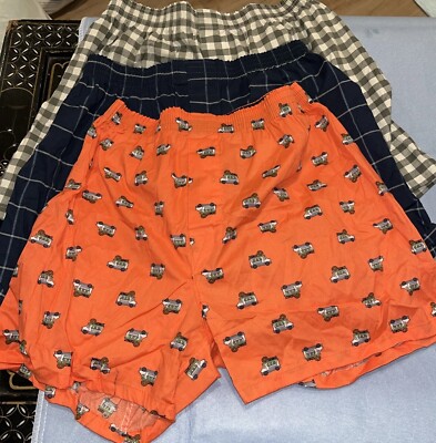George 3 Pack Men's Woven Boxers Underwear Cotton Blend Plaid Small ...