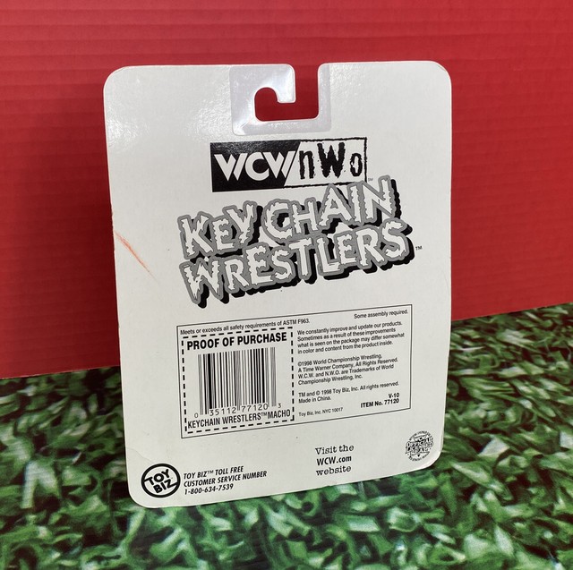 1998 ToyBiz WCW NWO Macho Man Randy Savage Keychain Wrestlers WWE ...