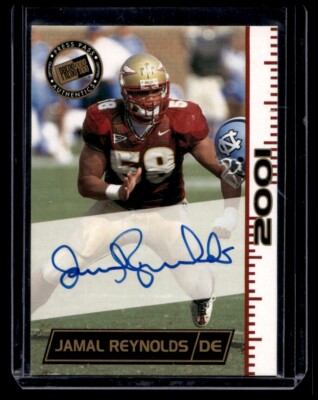 2001 Press Pass #NNO Autographed Jamal Reynolds Trading Card | eBay
