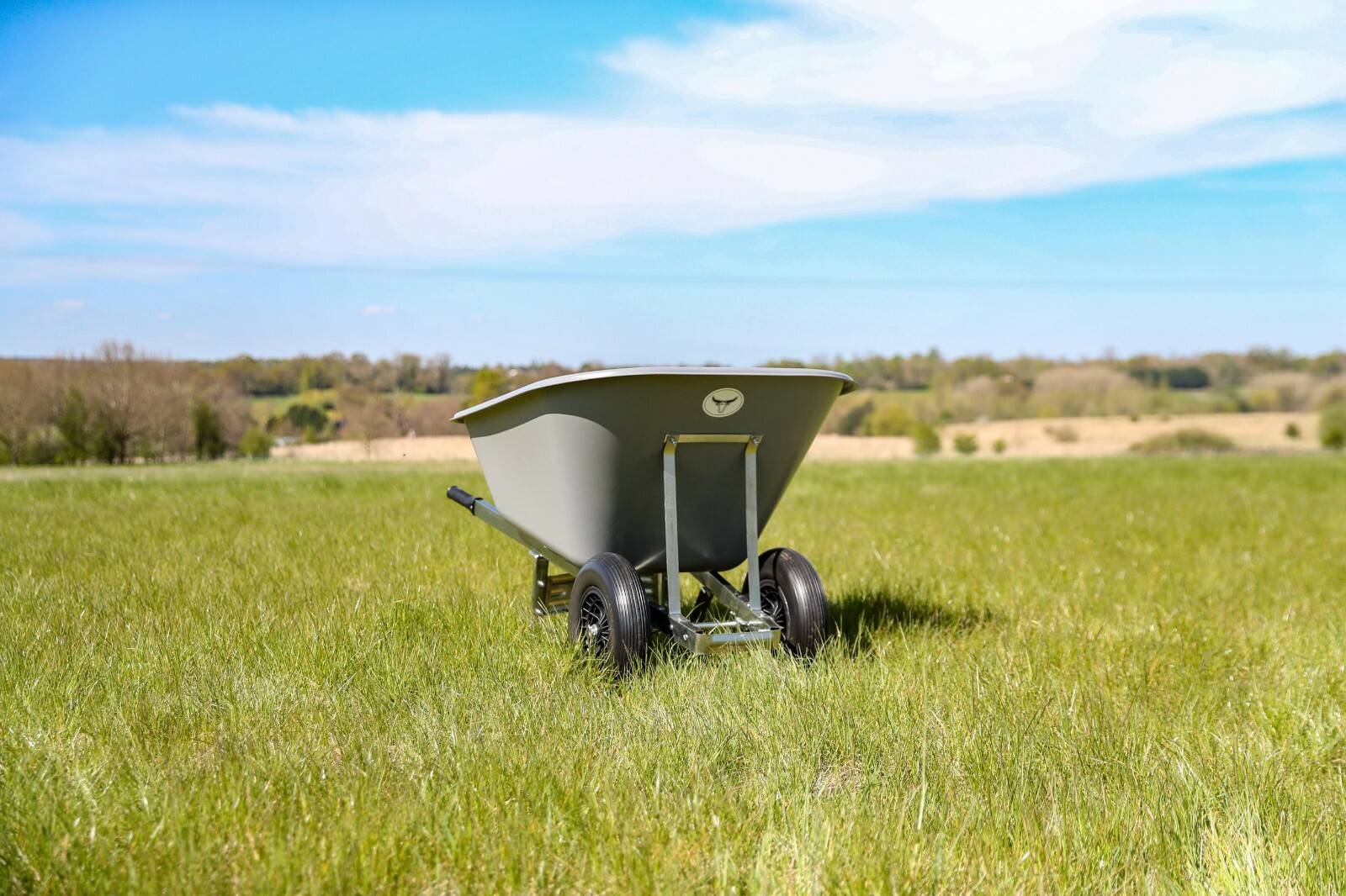 OX TWIN WHEELBARROW 200L Stable Garden Wheel Puncture Proof Large 200 ...