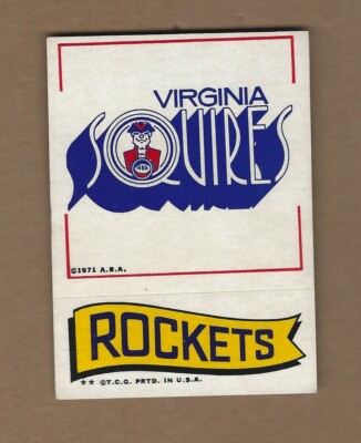 1973 TOPPS TEAM LOGOS VIRGINIA SQUIRES / ROCKETS NEAR MINT | eBay