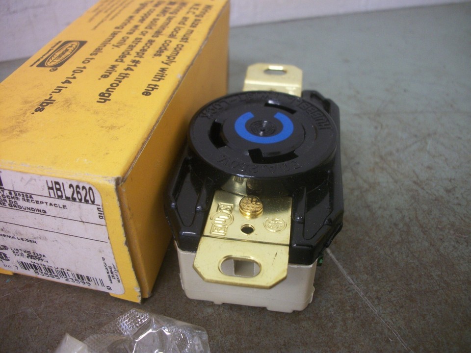 HUBBELL TWIST-LOCK RECEPTACLE HBL2620 30AMP 250VOLT 2P 3W GRND NIB | eBay