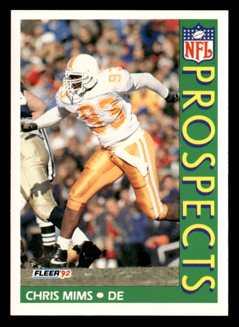 Chris Mims 1992 Fleer Rookie Card #443 Tennessee Volunteers | eBay