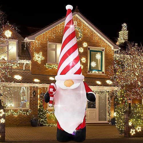 7ft Christmas Inflatable Outdoor Decoration Dwarf with Hat 7ft Dwarf ...