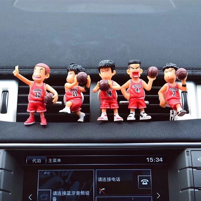 5Pcs Anime Slam Dunk Car Air Outlet Perfume Clip Freshener Air Diffuser ...