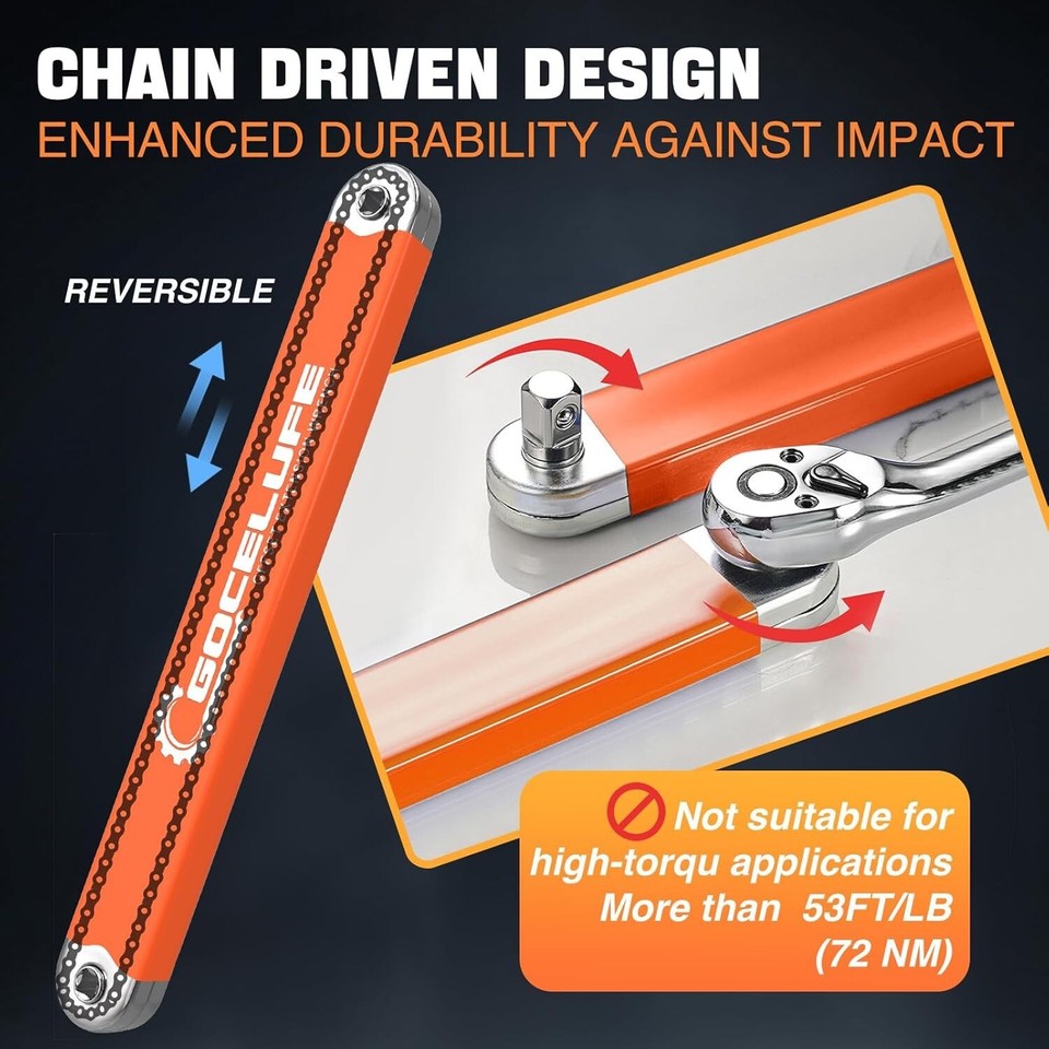 Offset Extension Wrench Impact - Tight Reach Wrench Set with Universal ...