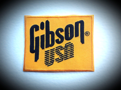 GIBSON ELECTRIC ROCK GUITAR IRON OR SEW ON QUALITY EMBROIDERED PATCH UK ...