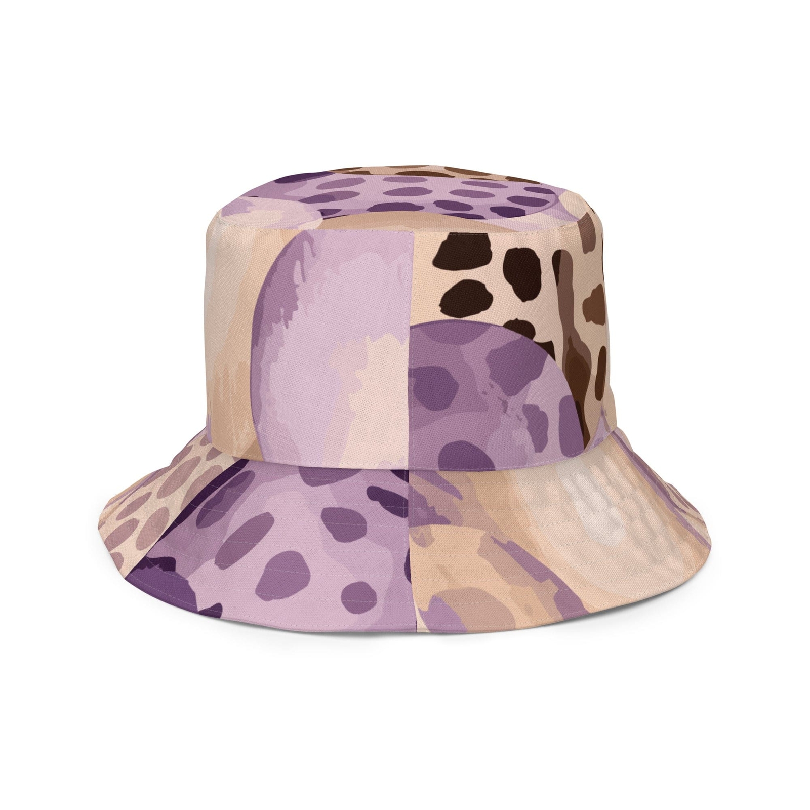 Reversible Bucket Hat Purple Lavender And Brown Spotted Illustration | eBay