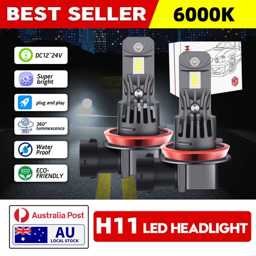 MODIGT 2X H11 H8 LED Headlight Kit Hi Low Beam Bulbs HID WHITE HID With ...