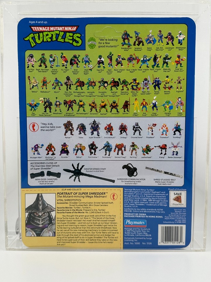 1992 Playmat TMNT Super Shredder Unpunched MOC AFA CAS 80 | eBay