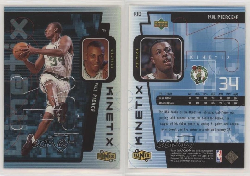 1998-99 Upper Deck Ionix Kinetix Paul Pierce #K18 HOF 0ls | eBay