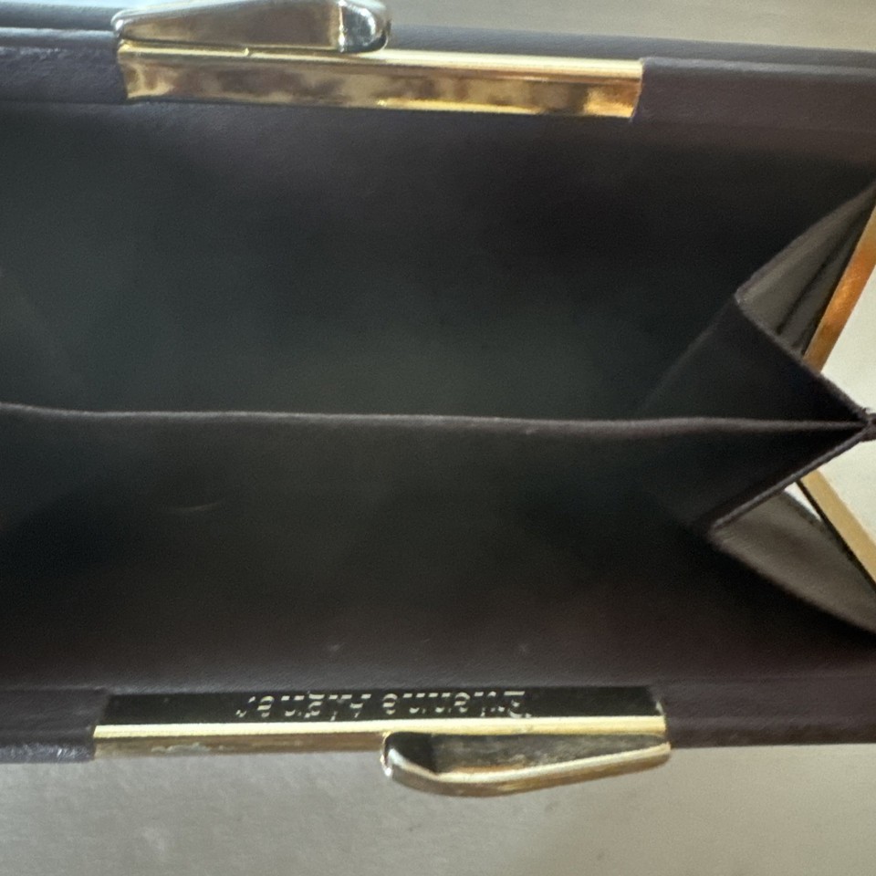 Vintage ETIENNE AIGNER Medium Leather Wallet Kisslock Coin Purse ...