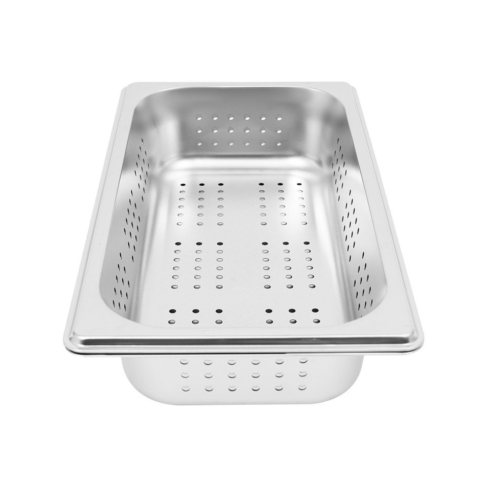 2-pack 1/3 Size 2" Deep, Anti-jam Perforated Stainless Steel Steam ...