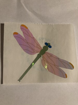 Vintage 1987 Mrs. Grossman’s Dragon Fly lg. 2” sticker pearly iridescent Sticker | eBay