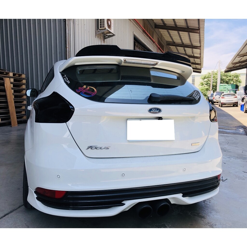 495FC Add-on ST Rear Lip Spoiler Wing Fits 2011~2018 Ford Focus 5dr ...