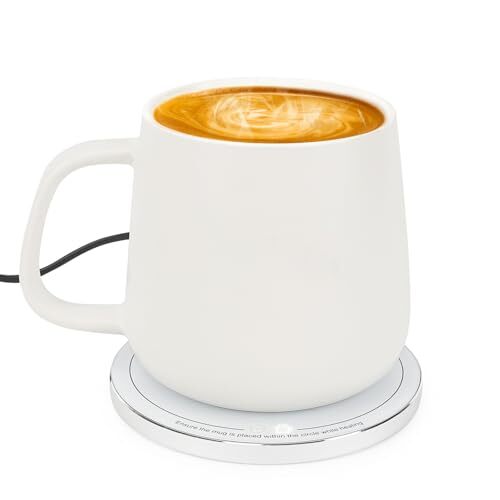 2024 Upgraded Self-Heating Ceramic Mug - Stable 130°F Temperature, 15W ...