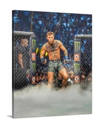 Conor McGregor UFC Canvas 16x20 Wall Art Mancave MMA Champ Cage ...