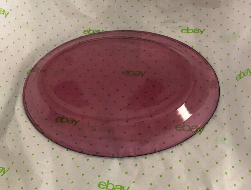 Corning Oval Serving Platter Visions Cranberry 14 inches Oven Broiler ...