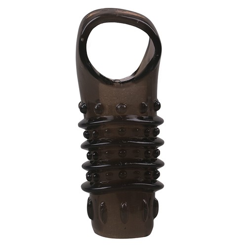 2PC Textured Penis Sleeve Extension Enhancer Extender Enlarger ...