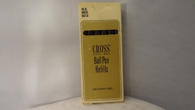 Vintage Cross Pen Ball Pen Refills MEDIUM Point BLACK 8513 - 12 PACK | eBay