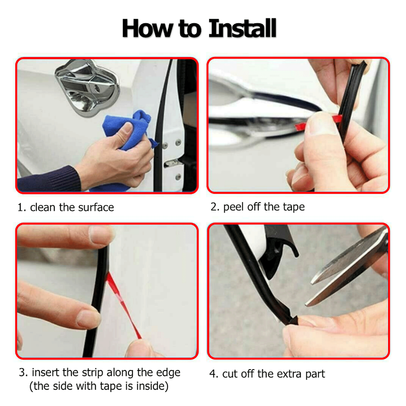 32ft Car Door Protector Rubber Edge Trim Guard Molding Seal Strip ...