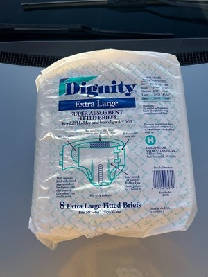 Dignity Vintage Plastic Backed Adult Diapers XL (59-64") Wetness ...