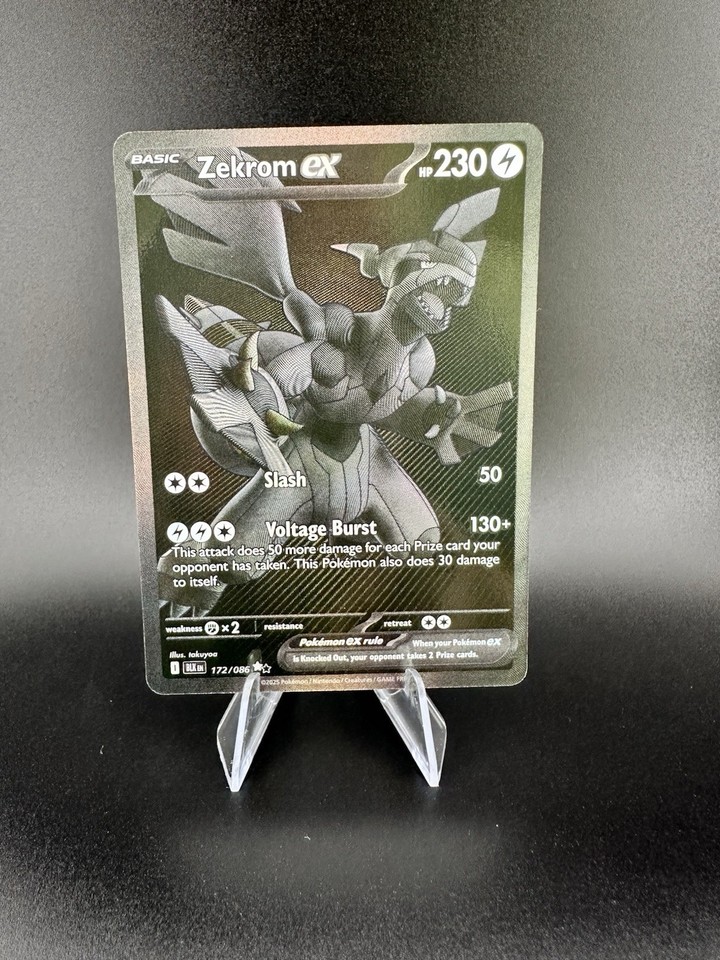 Zekrom Reshiram BWR Set 174/086 Black Bolt White Flare Pokemon Card NM ...