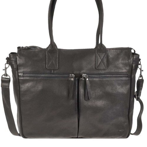 Shopper Leder 45x32cm "Binni" schwarz Bear Design Callisto Pelle | eBay