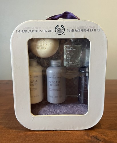 Rare The Body Shop WHITE MUSK Gift Set 1 Oz Eau De Toilette Lotion ...