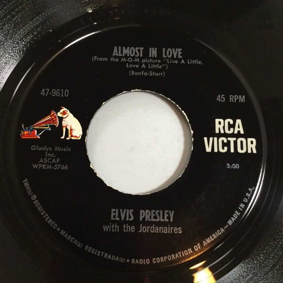 Elvis - Almost In Love / A Little Less Conversation 45 EXCELLENT 1968 ...