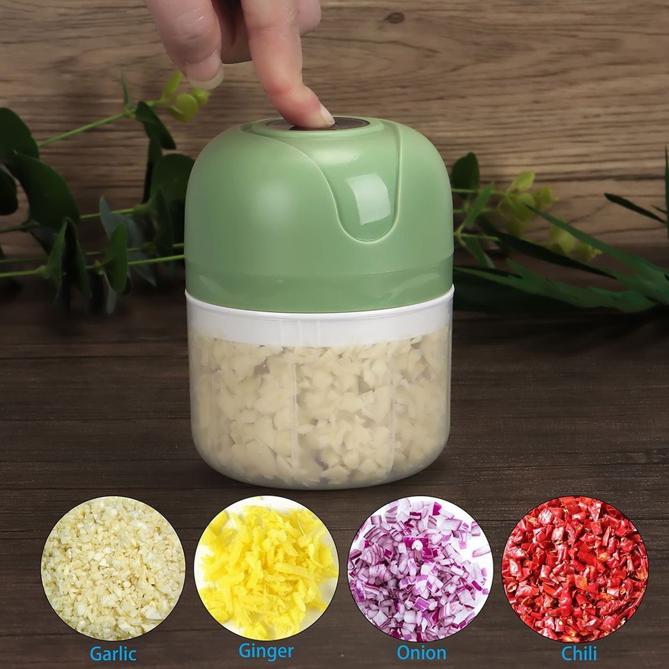 Electric Mini Vegetable Garlic Onion Chopper Cutter Slicer Meat Grinder ...