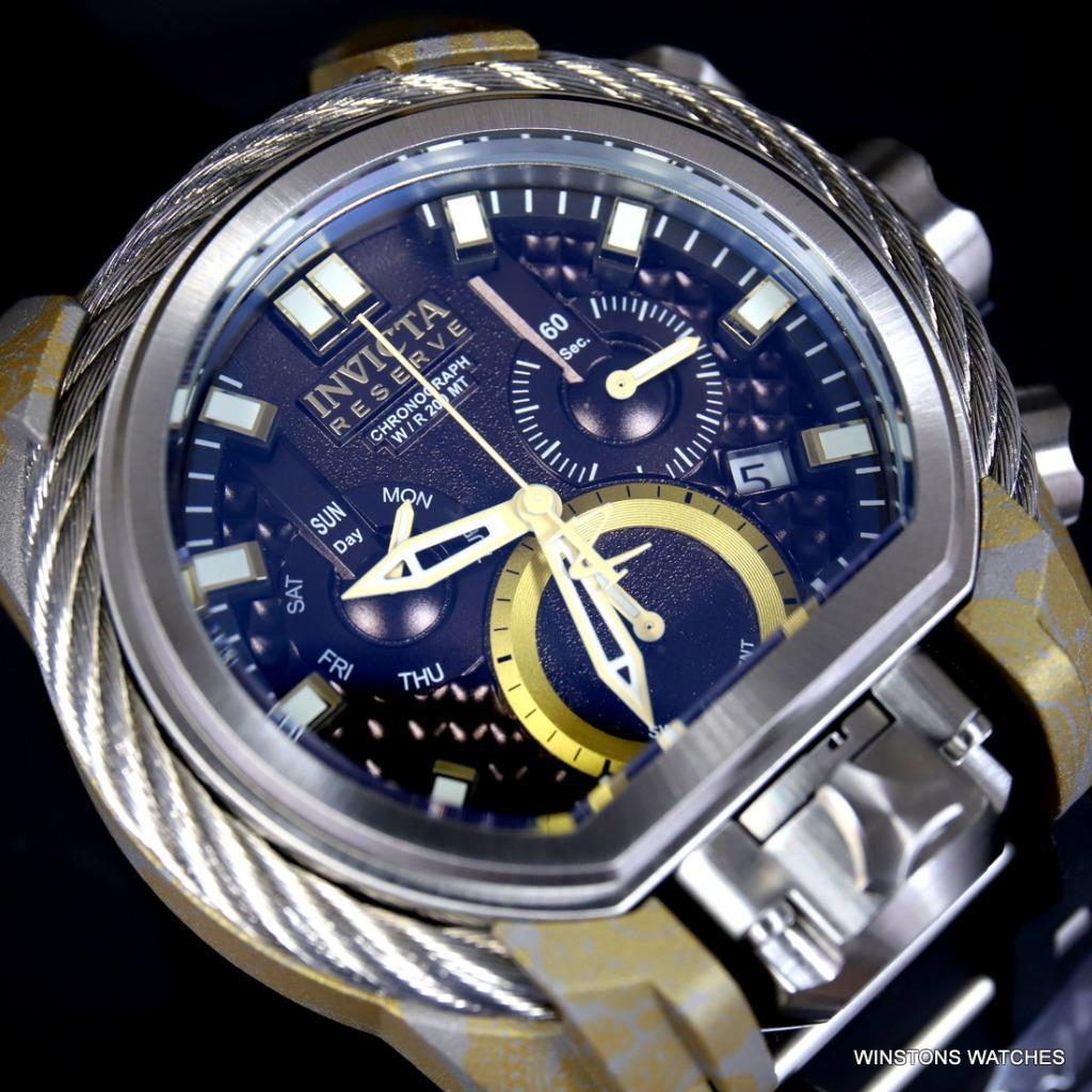 Invicta Reserve Bolt Zeus Magnum Hydroplated 52mm Rubber Swiss Mvt ...