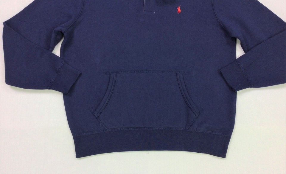 Polo Ralph Lauren Men Classic Fit Hybrid Fleece Rugby Shirt Sweater ...