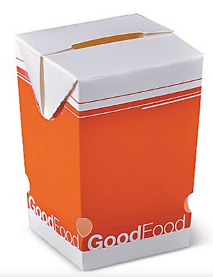 500pc Small Chip Carton 71x71x105mm Carton 'Good Food' Snacks Takeaway ...