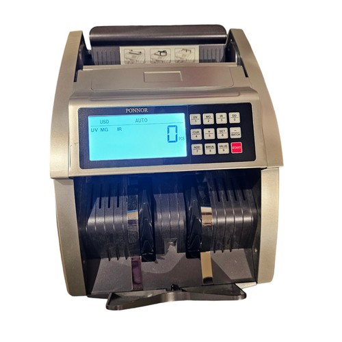 Fast Cash Counting Machine PONNOR Money Bill USD Euro W/ Counterfeit ...