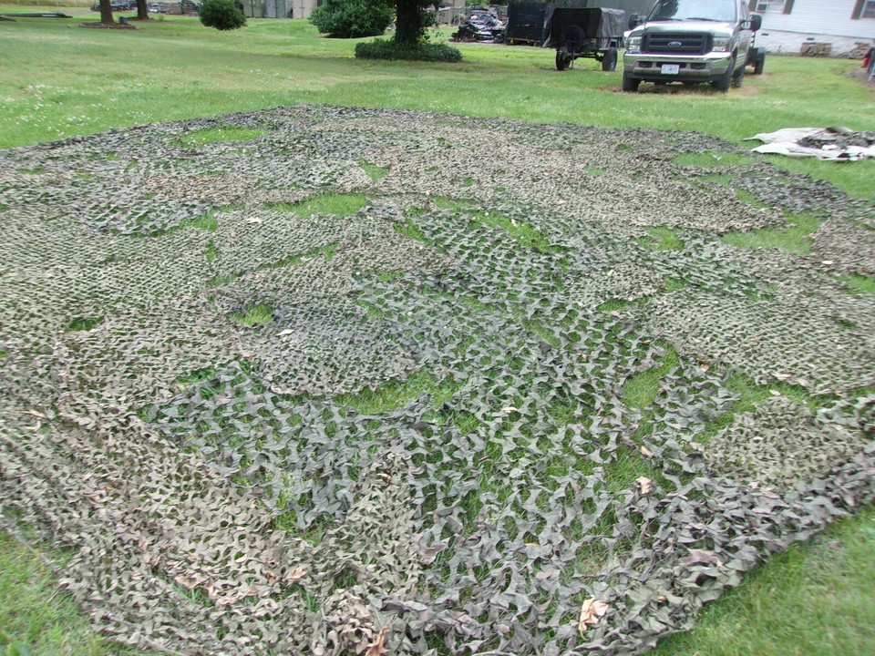 MILITARY SURPLUS 24x24 CAMO CAMOUFLAGE NET NETTING+REPAIR KITS FAIR ...