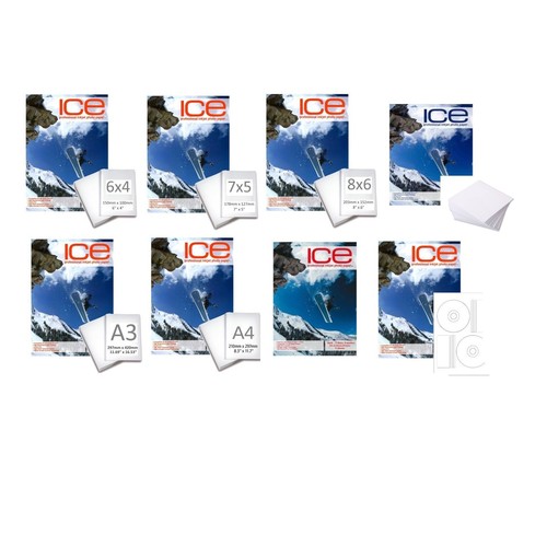 ICE PROFESSIONAL INKJET PHOTO PAPER - ALL SIZES AND FINISHES - CHOOSE ...