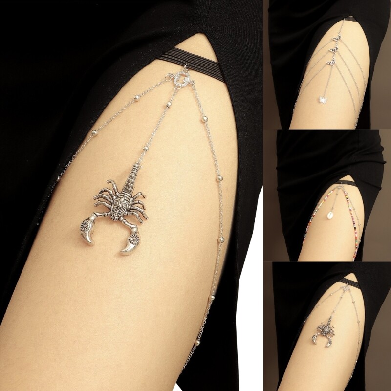 Butterfly-shape Pendant Thigh Chain Leg Chains Layered Body Jewelry for ...