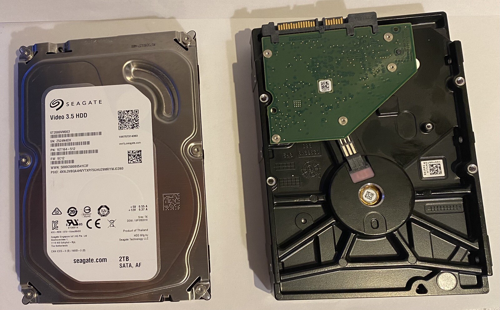 SEAGATE 2TB 2000GB DVR Sata 6gb/s 7200rpm 3.5 inch Hard Disk Drive HDD ...