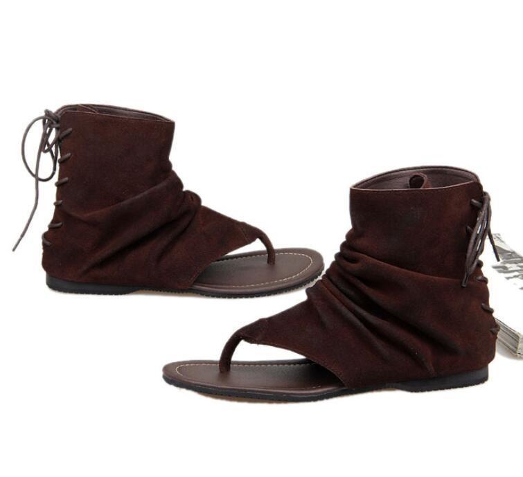 Fashion Mens casual Retro roman Shoes gladiator Sandals High open-toed ...