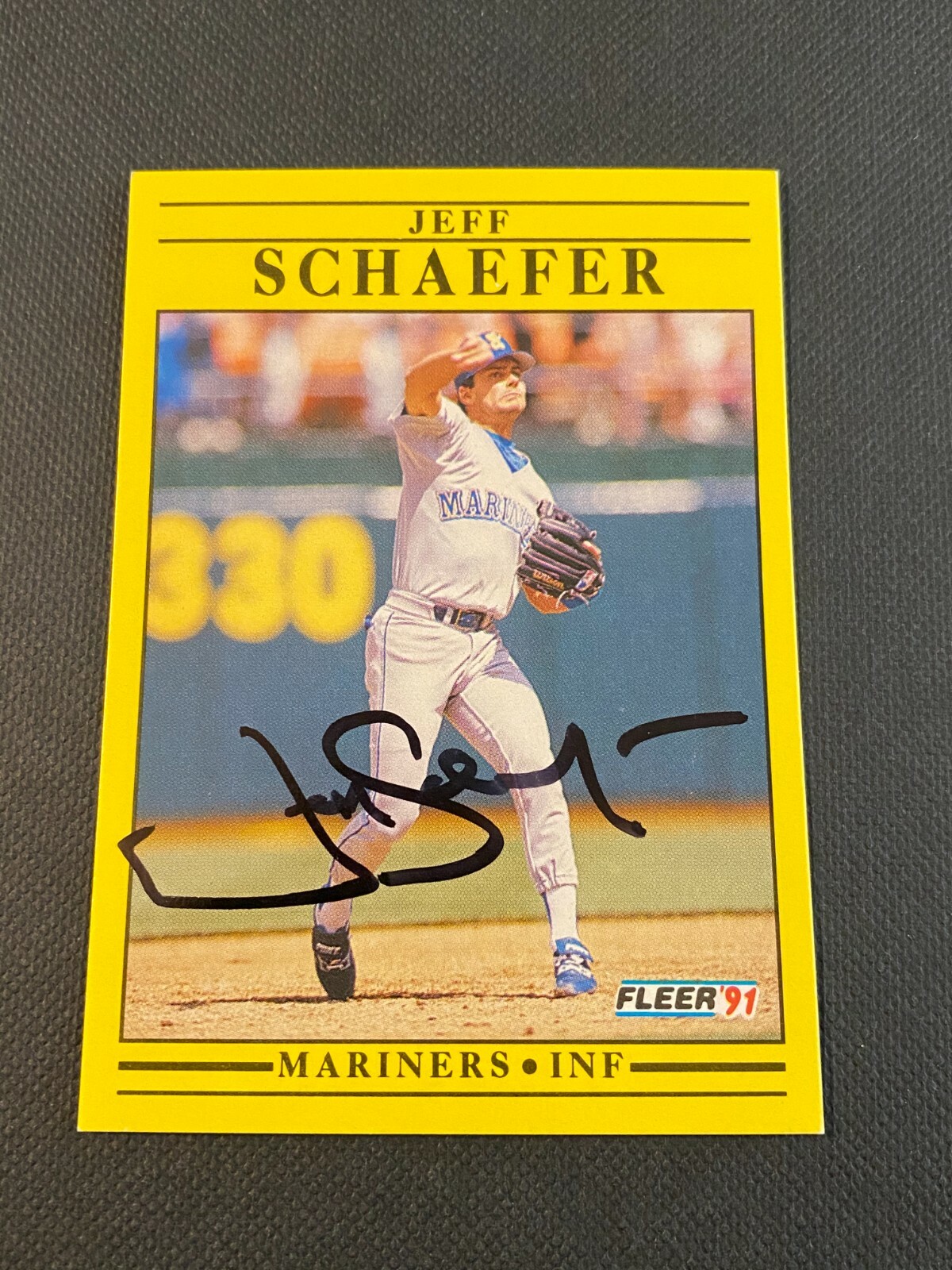 Jeff Schaefer Signed 1991 Fleer Update Card Auto Seattle Mariners ...