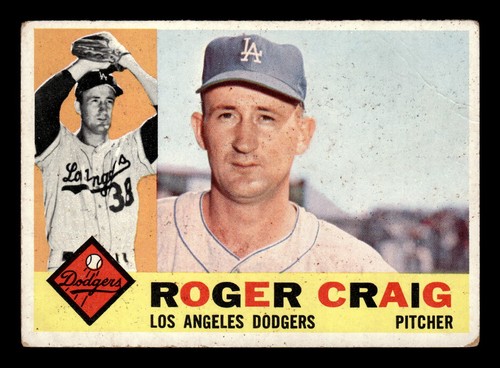 Roger Craig 1960 Topps #62 Los Angeles Dodgers GD-VG | eBay