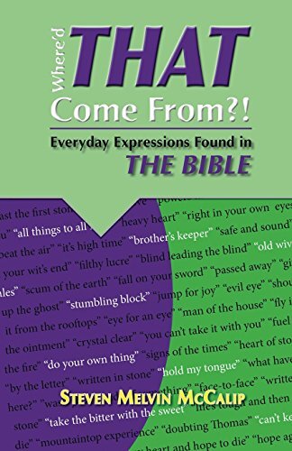 WHERE'D THAT COME FROM: EVERYDAY EXPRESSIONS FOUND IN THE By Steven ...