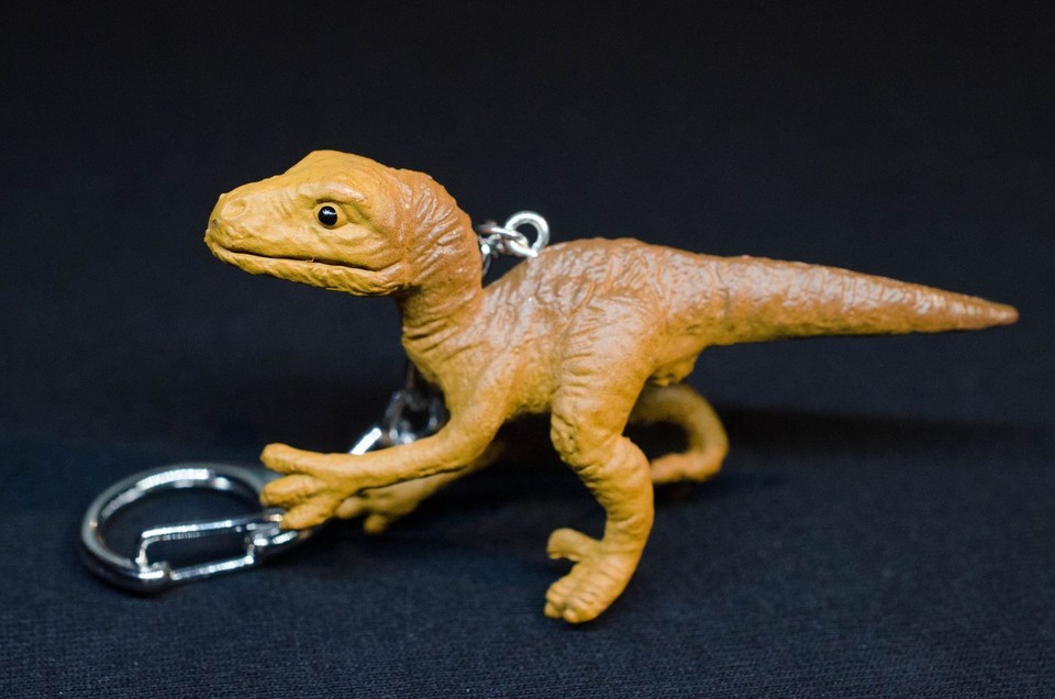 Velociraptor Keychain Miniblings Dino Carnivore Light Brown Small | eBay