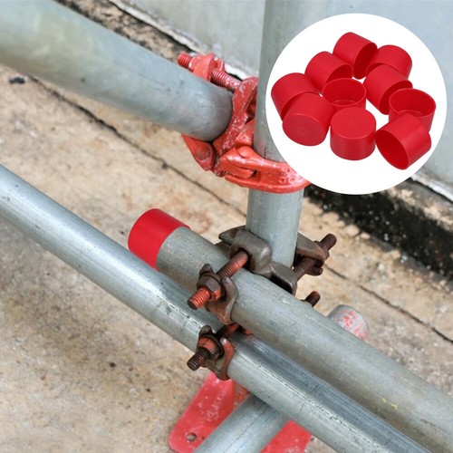 10 Pcs Scaffolding Pipe Sleeve End Caps 38mm Red Steel Protective | eBay