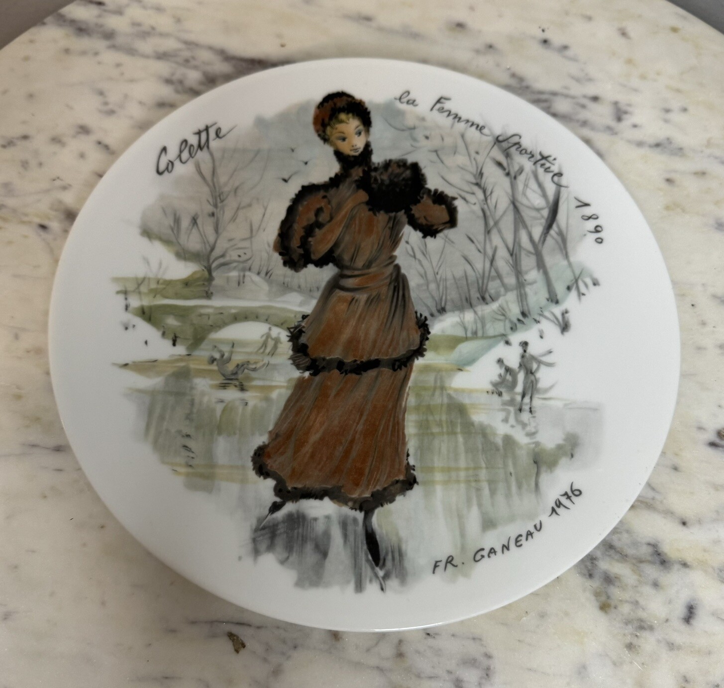 Limoges COLETTE French Fashion Lady Porcelain Wall Decor Plate 8.5" -N ...