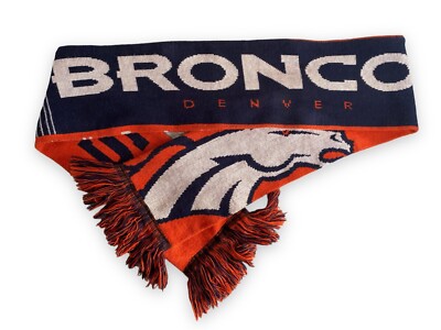 Denver Broncos Reversible Scarf Knit Winter Neck NEW - Split Logo | eBay
